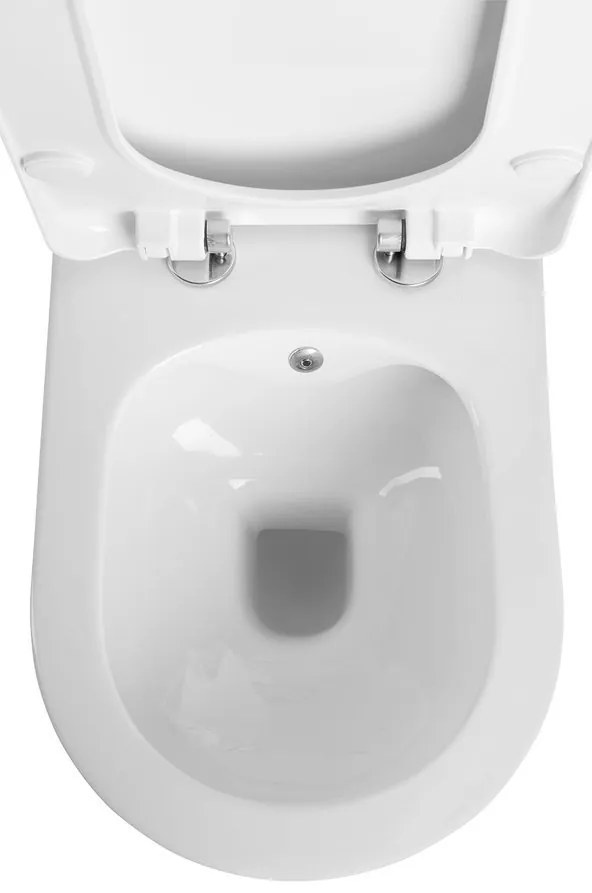 Sapho AVVA závěsná WC mísa s bidet. sprškou, Rimless, 35,5x53 cm, bílá 100312