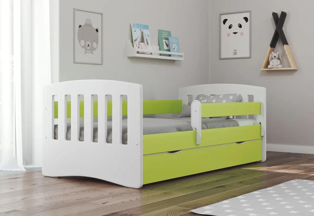 Expedo Dětská postel MAGIC 1 + matrace + úložný prostor, 180x80, zelená