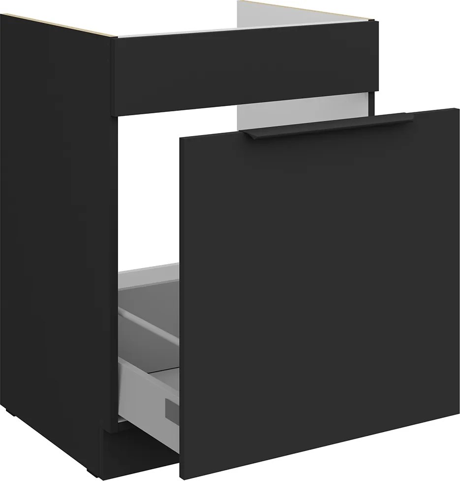 ARIA cc | dolní skříňka 60 ZL 1S dřezová | 60 cm | PREMIUM BOX | černá