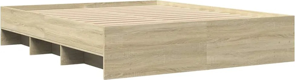 Rám postele bez matrace dub sonoma 160x200 cm kompozitní dřevo 3295641