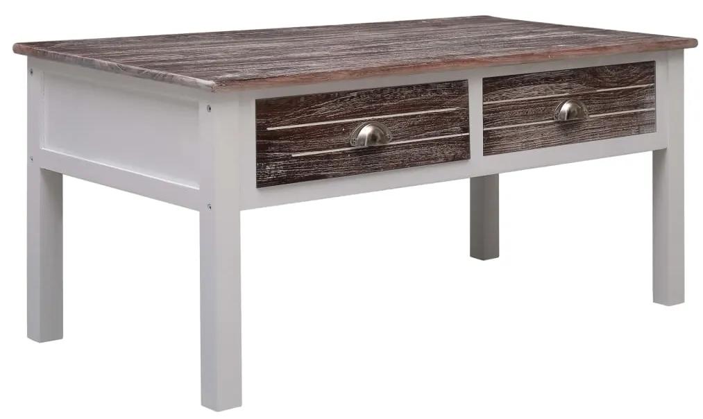 vidaXL Konferenční stolek hnědý 100 x 50 x 45 cm dřevo