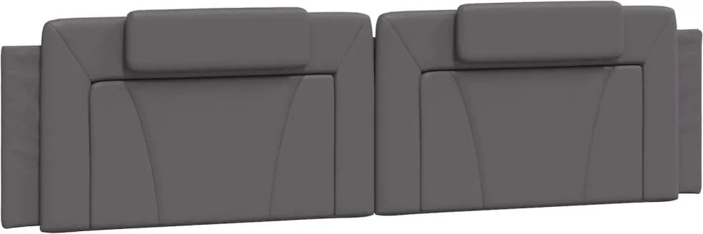 Postel Viana s matrací šedá 200 x 200 cm umělá kůže 3208820