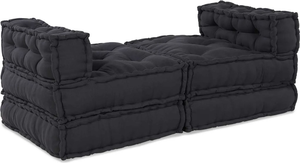 Modulová pohovka Textil Antracitová 210 x 140 x 56 cm 3315068