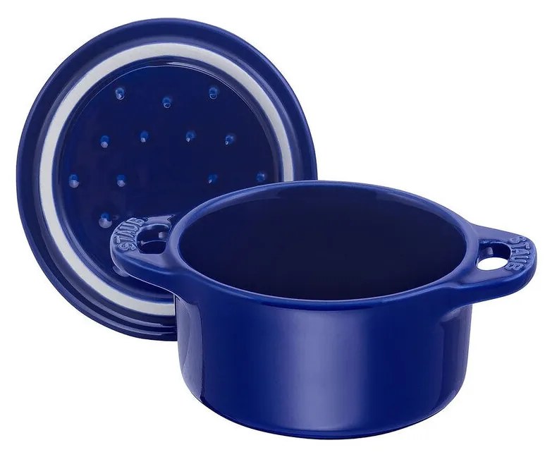 Staub Cocotte Mini hrnec kulatý 0,2 l keramika modrá, 40510-786