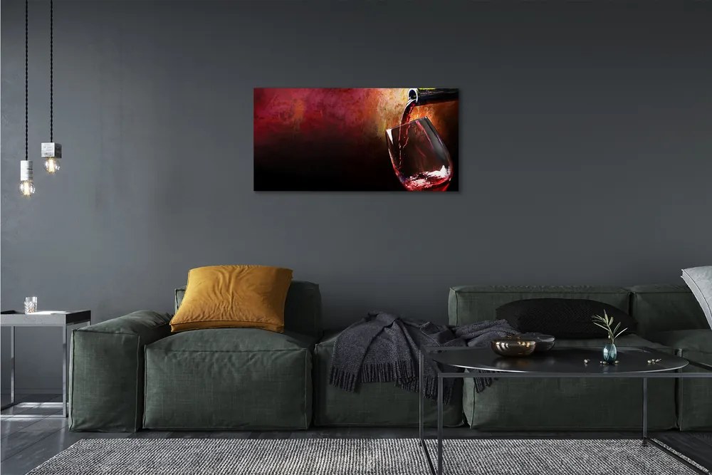Obrazy na plátně červené víno 100x50 cm