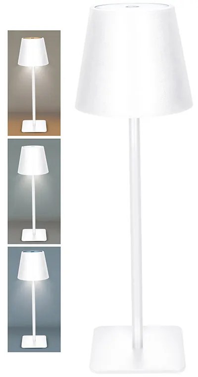 SOLIGHT LED nabíjecí lampička Lucca, 120lm, změna CCT, stmívání, bílá