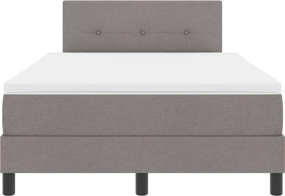 Postel s boxspringem s čelo Taupe 120 x 190 cm textil 3338675