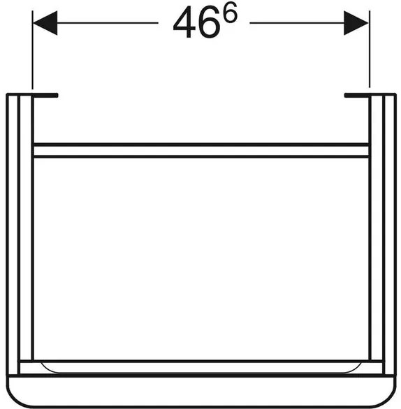 Geberit Smyle Square Koupelnová skříňka pod umyvadlo 53,6 cm pravá, láva 500.365.JK.1