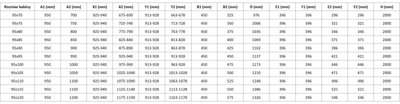 Mexen Mist-F Duo, skládací sprchový kout 95 x 90 cm, čiré sklo, zlatý lesklý profil, 8A6-095L-090P-50-00
