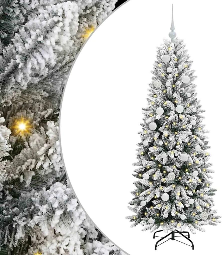 Umělý vánoční stromeček Bílá 150 cm PVC, plast, ocel a PE 3396036