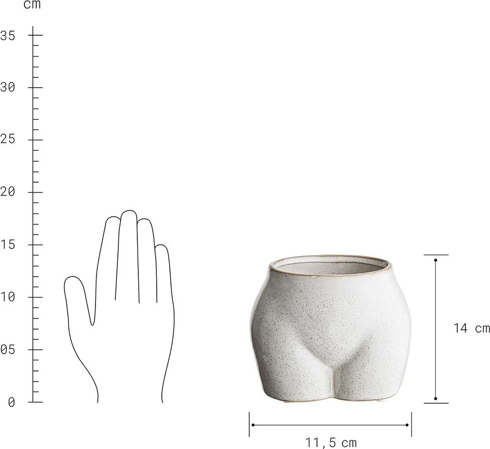 BOTTY Květináč 10 cm - béžová