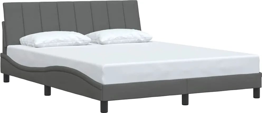 Rám postele bez matrace Hanko tmavě šedý 160 x 200 cm textil 3310399