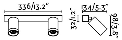 FARO 43742 - Nástěnné bodové svítidlo STAN 2xGU10/8W/230V bílá