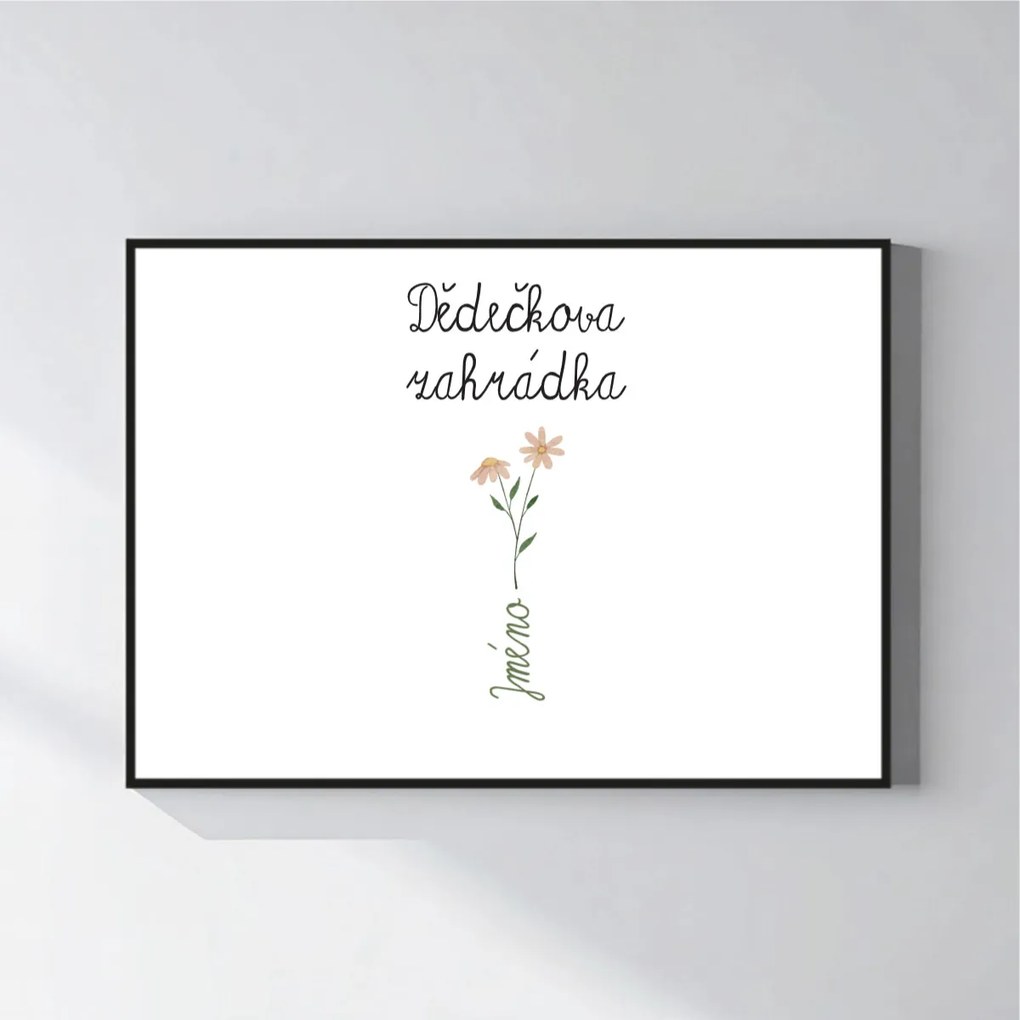 Personalizovaný magický fotoobraz v rámu - 50x70 - květinová zahrádka