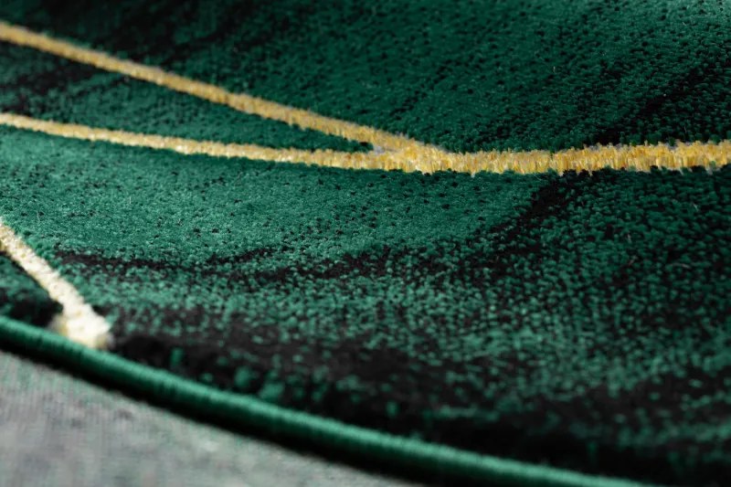 Dywany Łuszczów, POŠKOZENÝ Kusový koberec Emerald 1022 green and gold kruh, 120x120 (průměr) kruh, zelená, ložnice