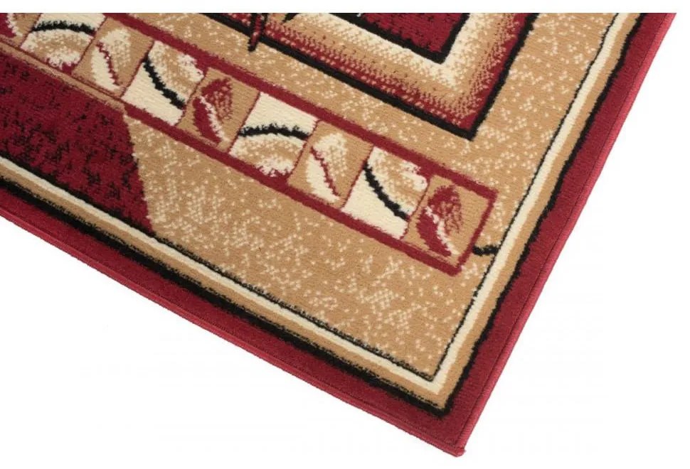 Kusový koberec PP Foglio červený atyp 80x200cm