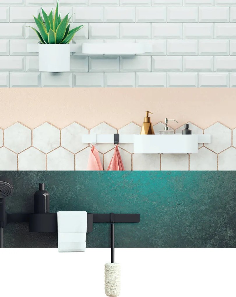 Hansgrohe WallStoris, odkládací polička hluboká, černá matná, HAN-27912670