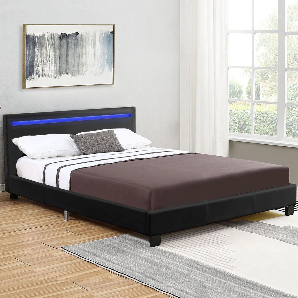 InternetovaZahrada - Čalouněná postel Verona 120 x 200 cm - černá