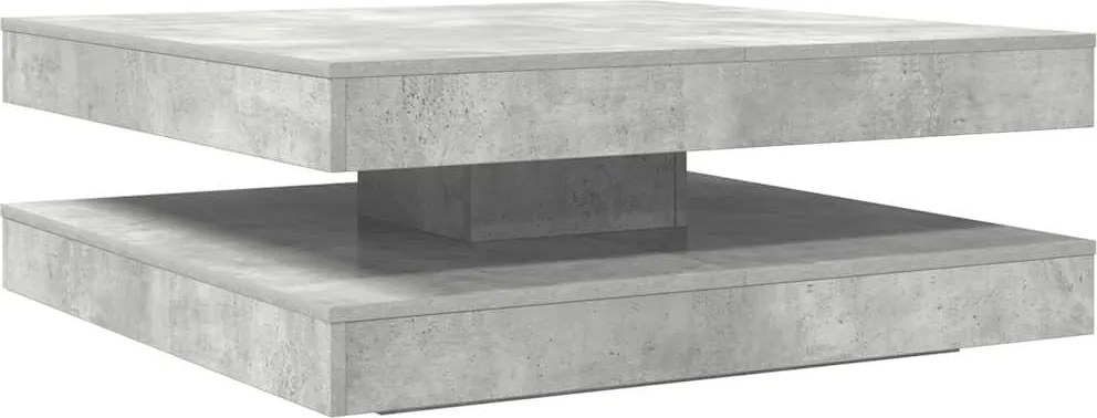 Konferenční stolek otočný o 360º betonově šedý 90x90x34,5 cm 3321354