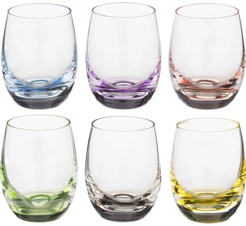 BOHEMIA RAINBOW SKLENICE NA LIKÉR 60 ML SADA 6 KS