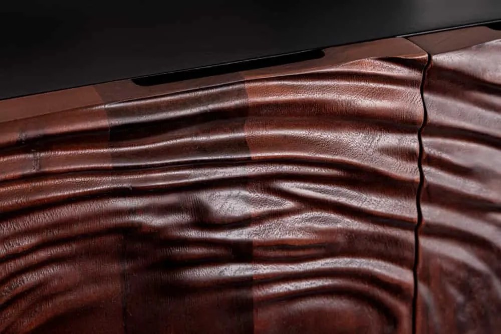Designová komoda Zion 175 cm tmavě hnědá akácie