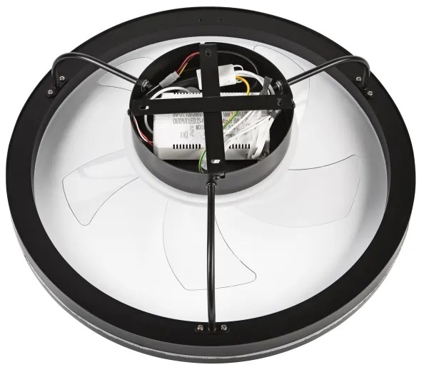 LED Stropní svítidlo s ventilátorem FARGO LED/37W/230V černá + DO