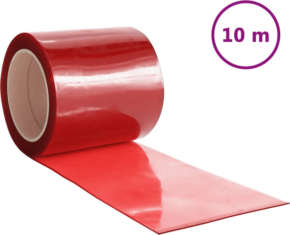 Závěs do dveří červený 200 mm x 1,6 mm 10 m PVC 153865