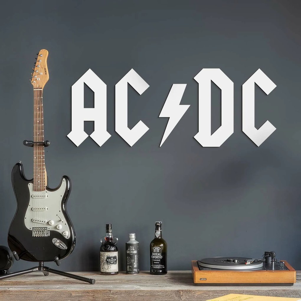 DUBLEZ | Dřevěné logo - Nápis na zeď - AC/DC