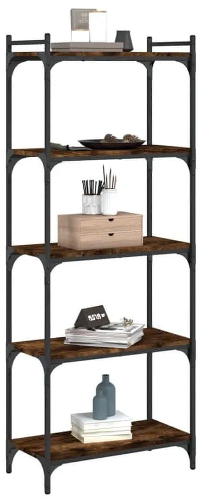 Petromila Knihovna s 5 policemi kouřový dub 60x30x154 cm kompozitní dřevo