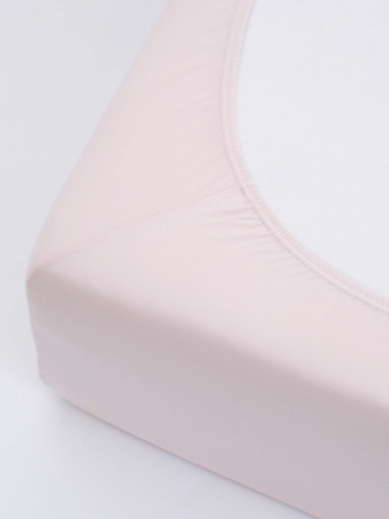 MK Lůžkoviny Jersey prostěradlo s elastanem Deluxe 200 × 200 cm – pudrové