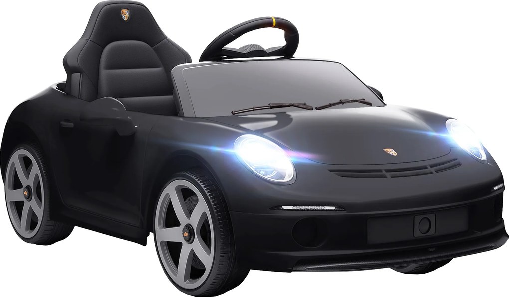 AIYAPLAY Elektrické sedátkové auto pro děti, ovladatelné na dálku, hudba, klakson, USB, bezpečnostní pás, pro 3-5 let, černé