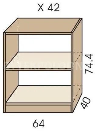 Komoda otevřená JIM 5 X 42