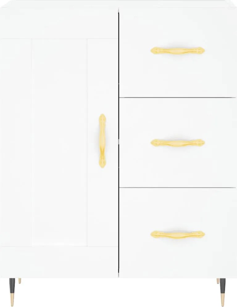 Skříň highboard bílá 69,5 x 34 x 180 cm kompozitní dřevo 3199985