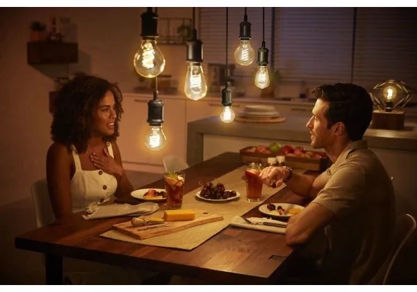 LED Stmívatelná žárovka Philips Hue WHITE FILAMENT G125 E27/7W/230V 2100K