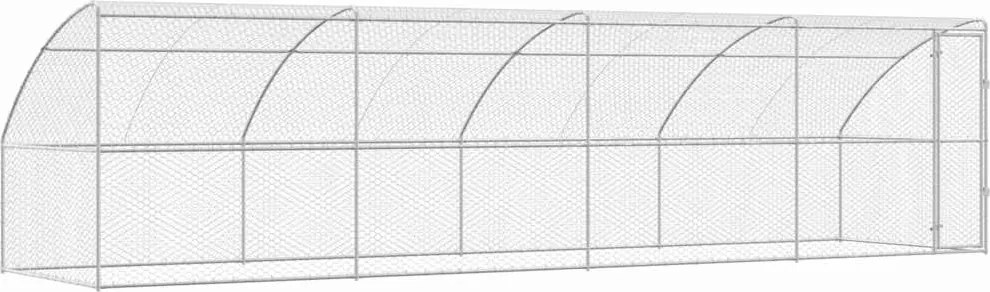 Psí kennel 4 ks Stříbrná 8 x 2 x 2 m Pozinkovaná ocel 3368338