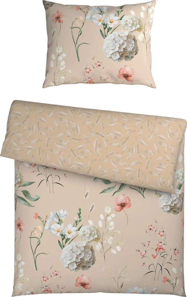 XXXLutz OBOUSTRANNÉ POVLEČENÍ, flanel, béžová, 140/200 cm Esposa - Povlečení - 008418017202