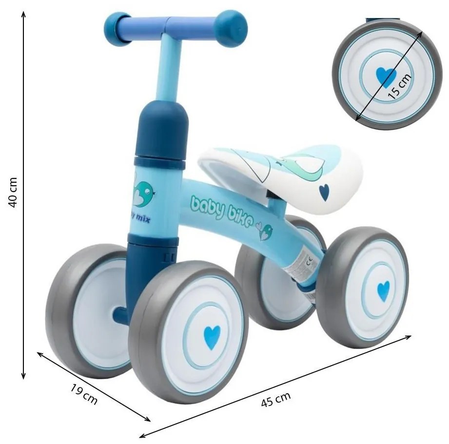 Dětské odrážedlo Baby Mix Baby Bike Černá bílá football