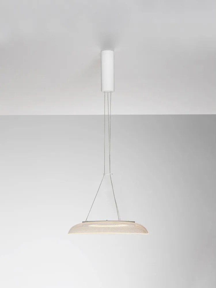 Matně bílé hliníkové LED závěsné svítidlo se stínidlem z akrylového skla ø 40 cm Mantle – Nova Luce