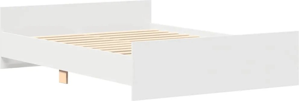 Rám postele s hlavovým a nožním čelem bílý 150 x 200 cm 3203754