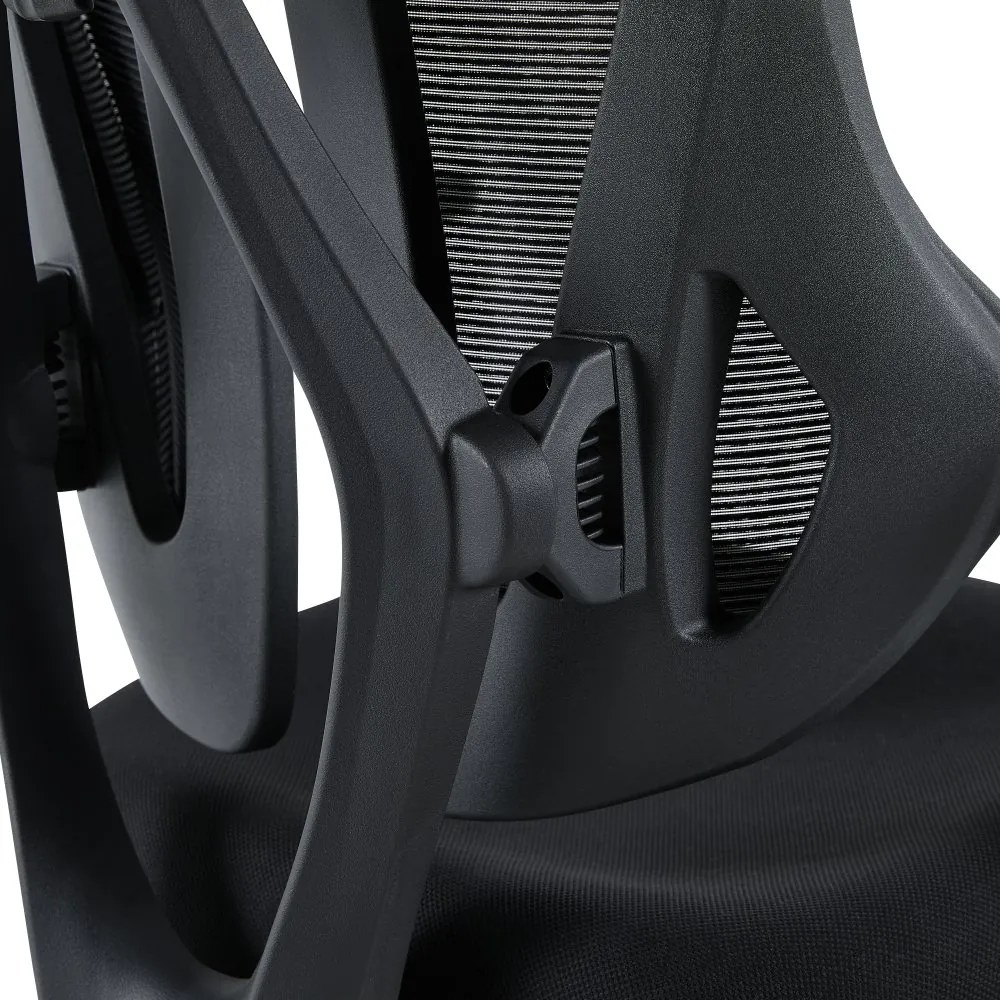 Kancelářská ergonomická židle MORA — síť / látka, černá