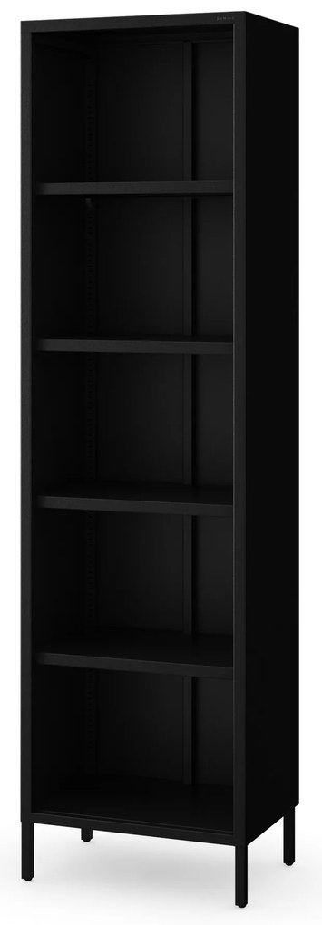 Regál plytký otevřený na knihy na nožičkách černý, 500x1800x350 mm: MARIO Modern
