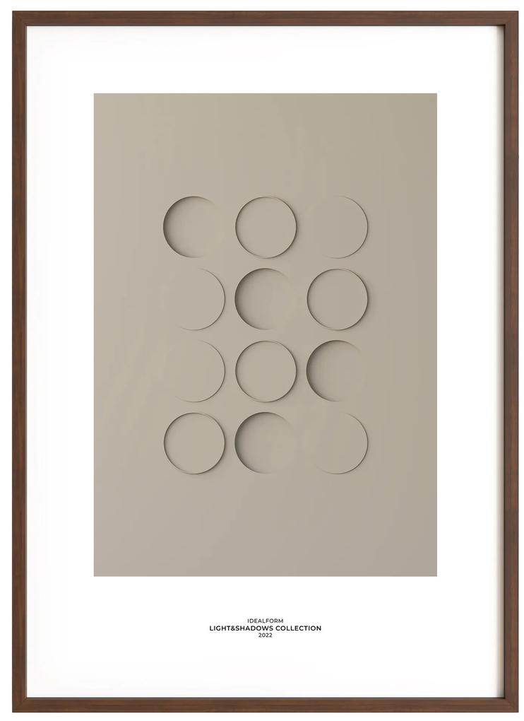 Idealform Poster no. 4 Shadow forms Barva: Smokey taupe, Velikost: 300x400 mm