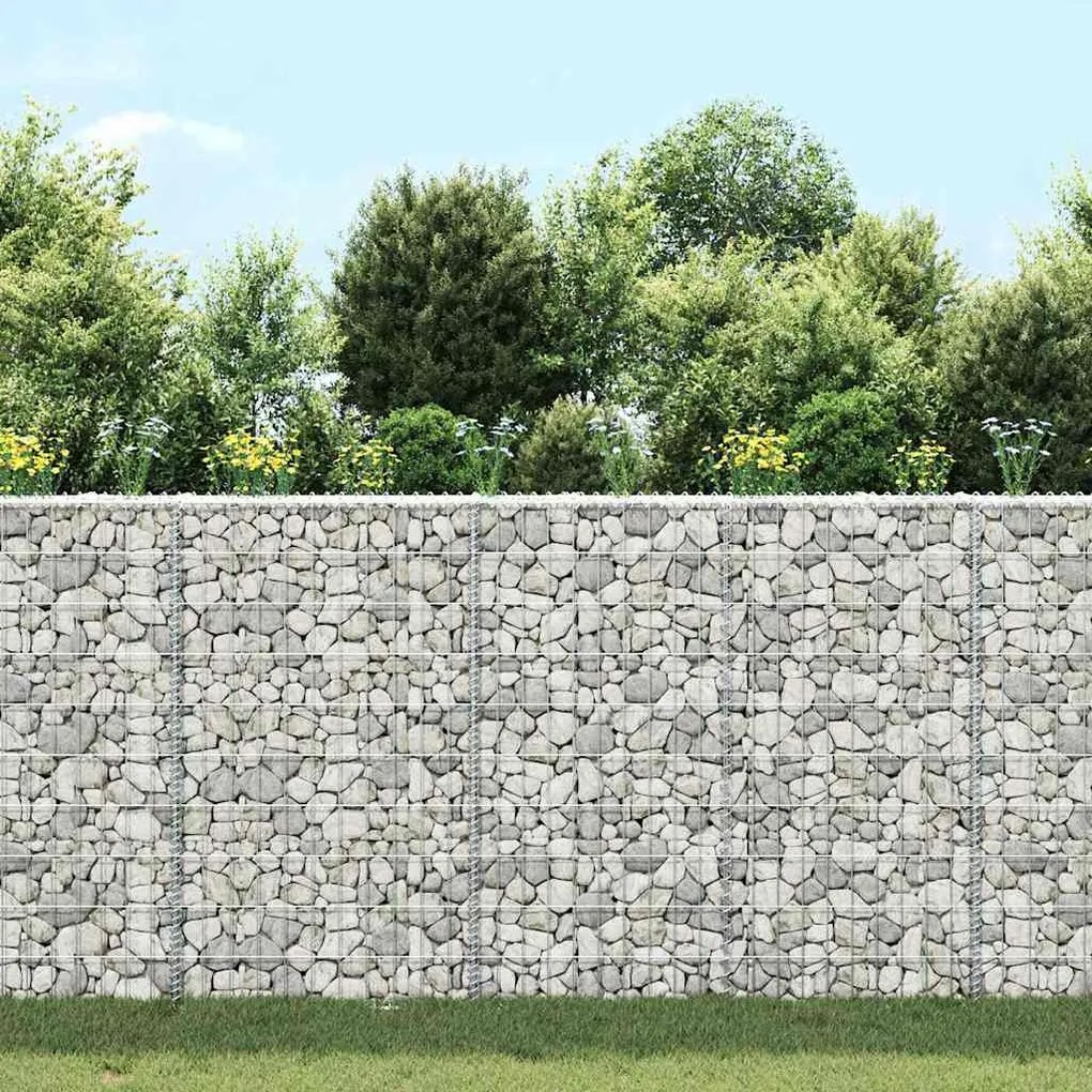 Gabionový vyvýšený záhon trapéz pozinkovaná ocel 100x20x100 cm 145653