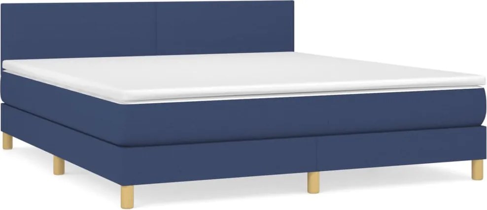 Box spring postel s matrací modrá 160x200 cm textil 3140471