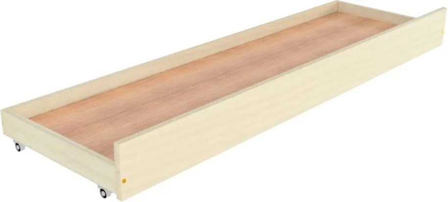 Benlemi Úložný dřevěný šuplík STORAGE pod postel na kolečkách Zvolte barvu: Světle šedá, Zvolte rozměr: 55x190 cm (pod postel o délce 200 cm), Zvolte variantu: Pro postel LUCKY, TULY, PLOTTY, CHALOUPKA