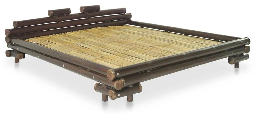 Bambusová postel - tmavě hnědá | 160x200 cm