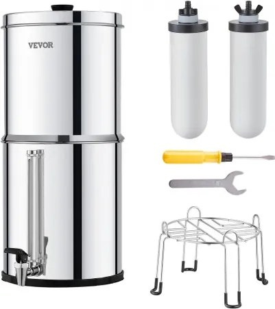 Gravitační vodní filtr z nerezu 8,5 l se 2 filtry