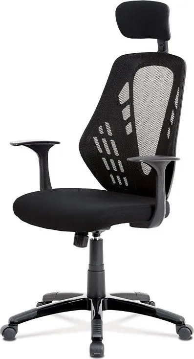 Autronic Kancelářská židle, houpací mech., černá, plastový kříž KA-K105 BK