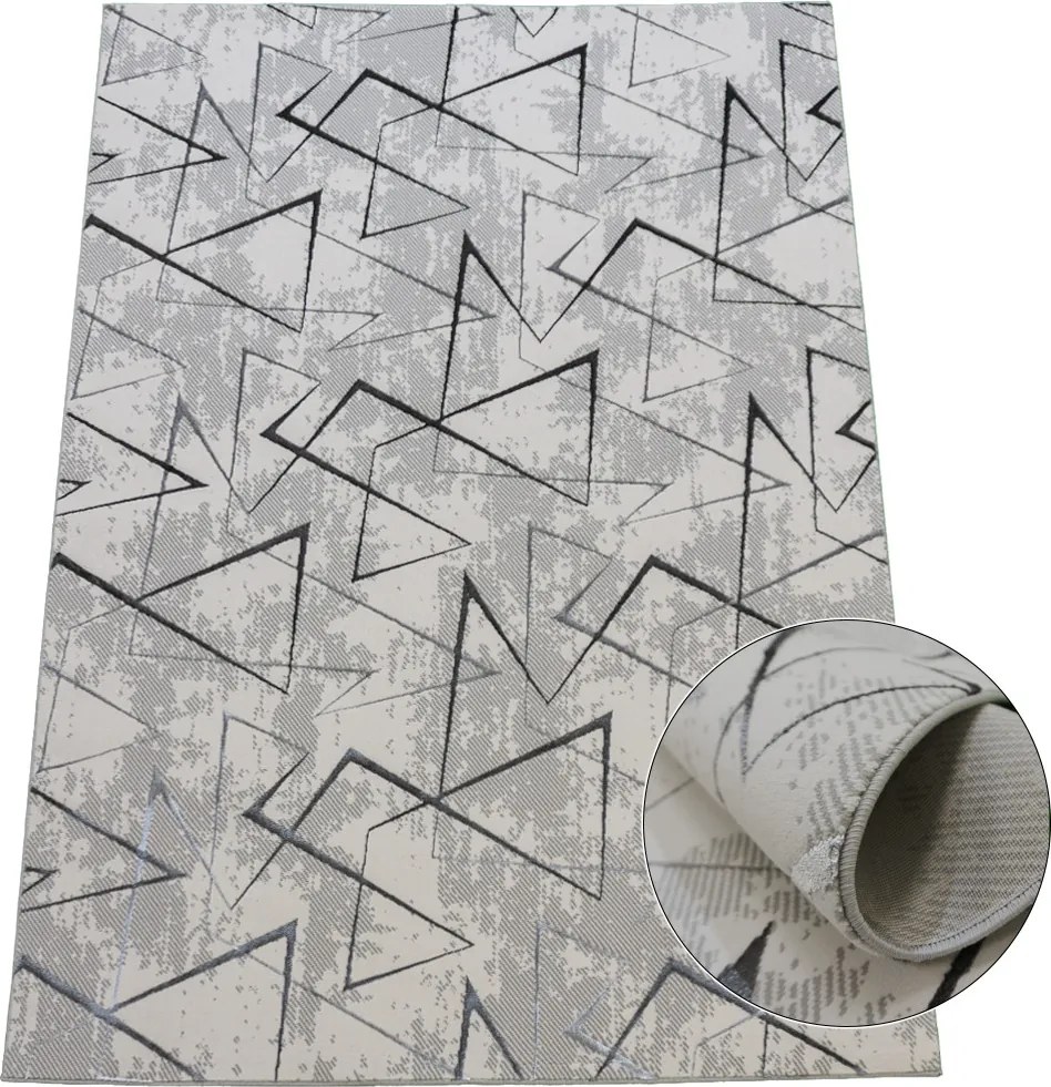BE Koberec Esprit 3608 GREY - šedý obdélníkový Rozměr: 60x100 cm