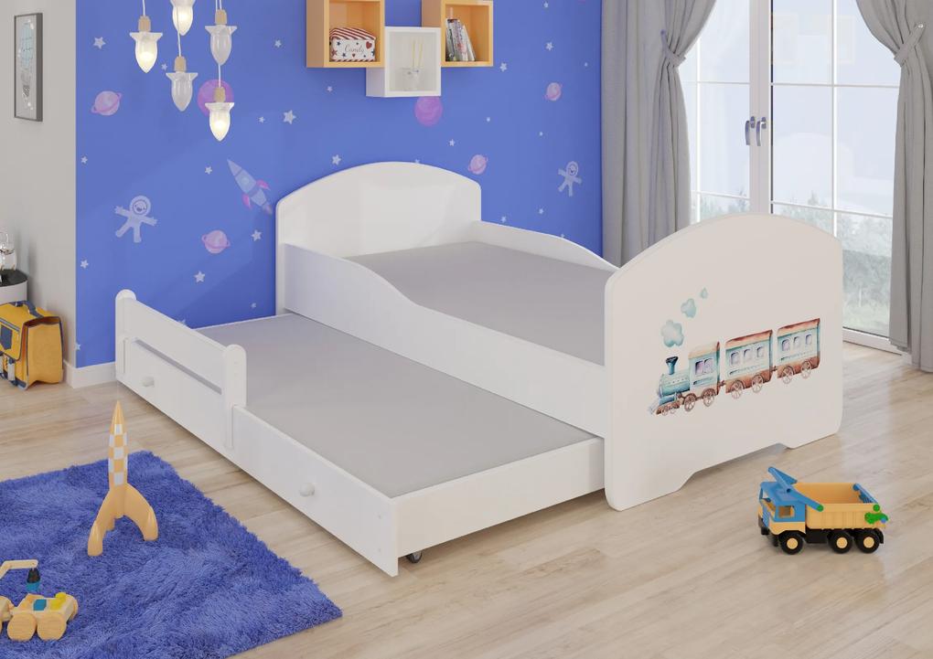 Dětská postel s matracemi PEPE II 160x80 Úložný prostor: Ne, Motiv: DÍVKA S KŘÍDLY
